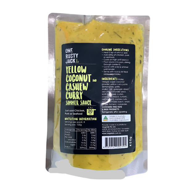 ONE RUSTY JACK- Yellow Coconut & Cashew Sauce – Millers Produce